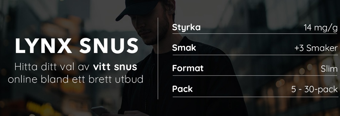 Köp LYNX snus online ️Fullt utbud ️Bra pris