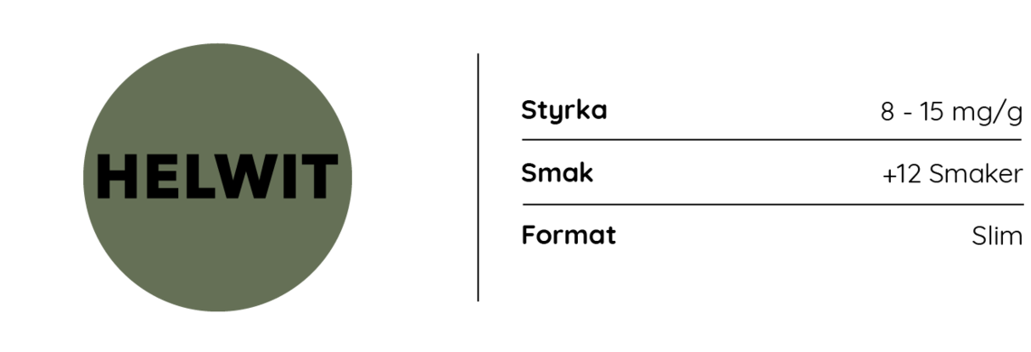 Köp HELWIT snus (Från 29,59 kr/dosa) ⭐4,7 Trustpilot