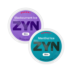 Köp ZYN Slim Menthol Ice S5 & ZYN Slim Blackcurrant Ice S5 Mixpack till ...